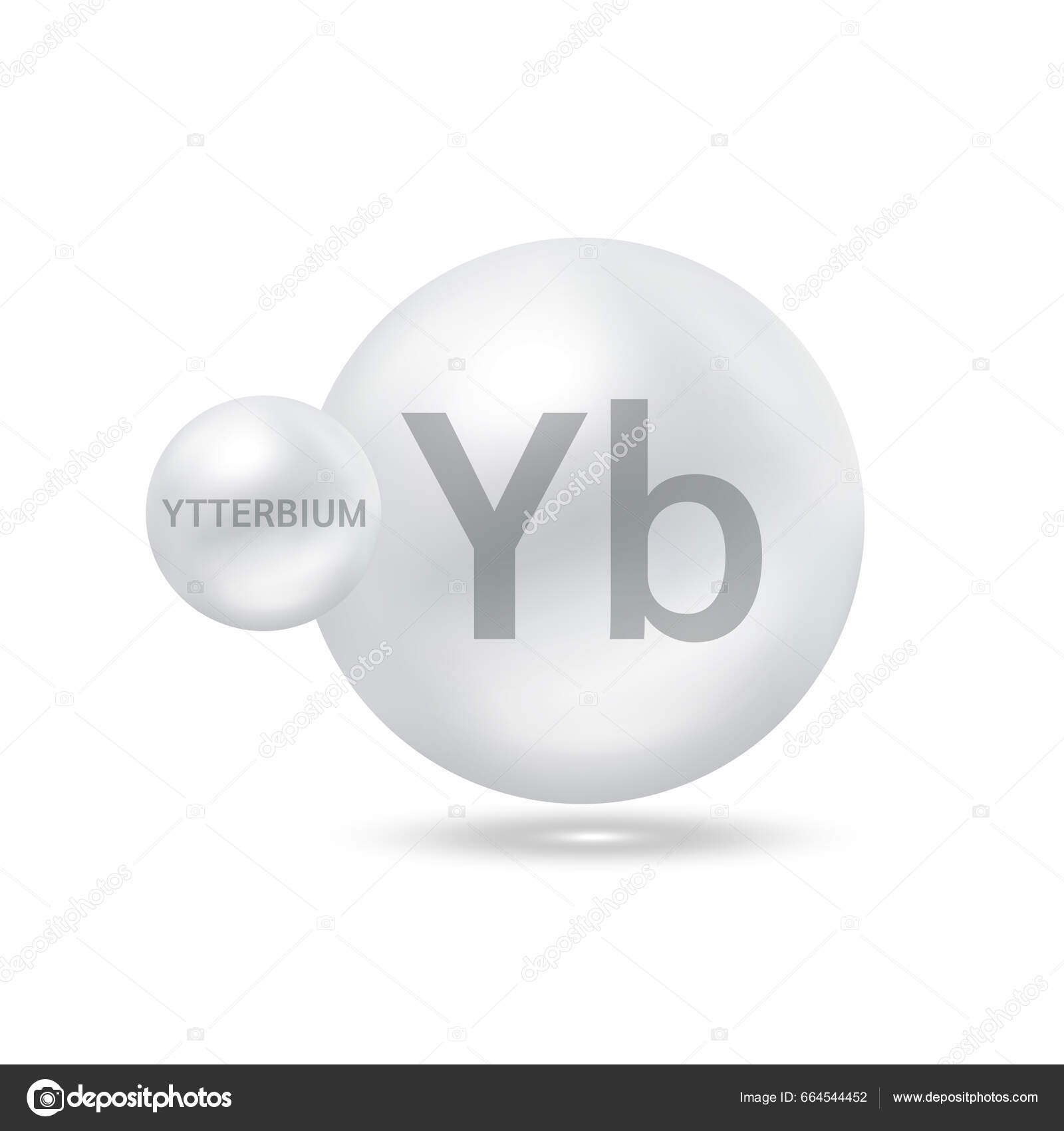 Ytterbium Molecule Models Silver Chemical Formulas Scientific Element ...