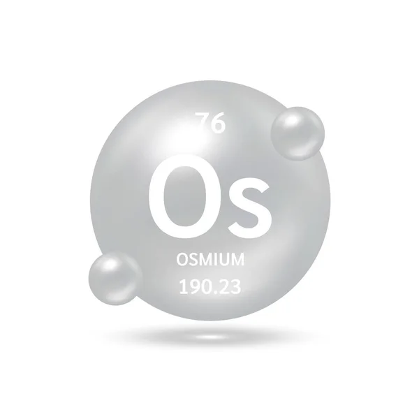 Osmium Molecule Models Silver Grey Chemical Formulas Scientific Element ...