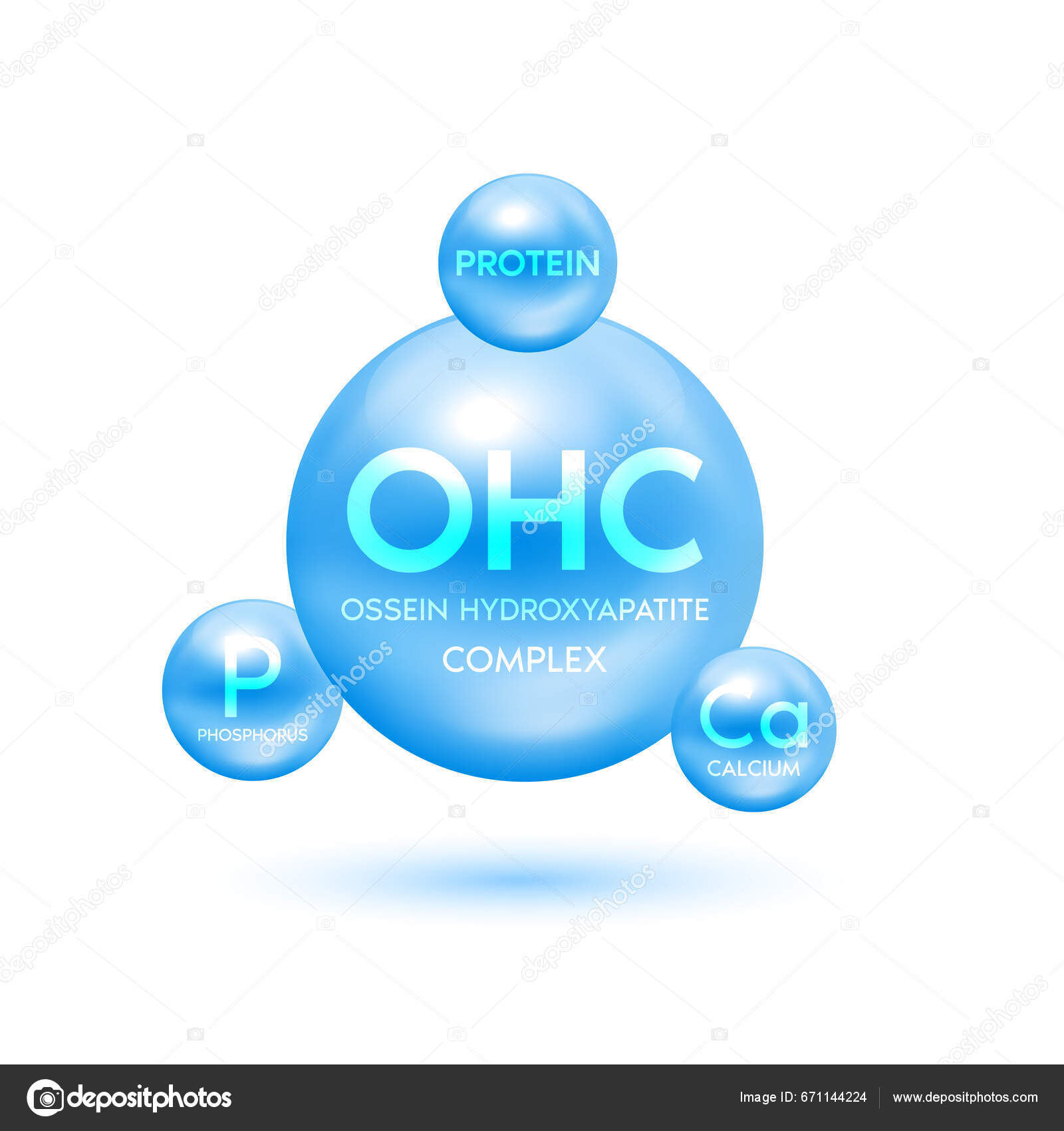 Ossein Hydroxyapatite Complex Natural Nutrients Extracted Bovine Bones ...