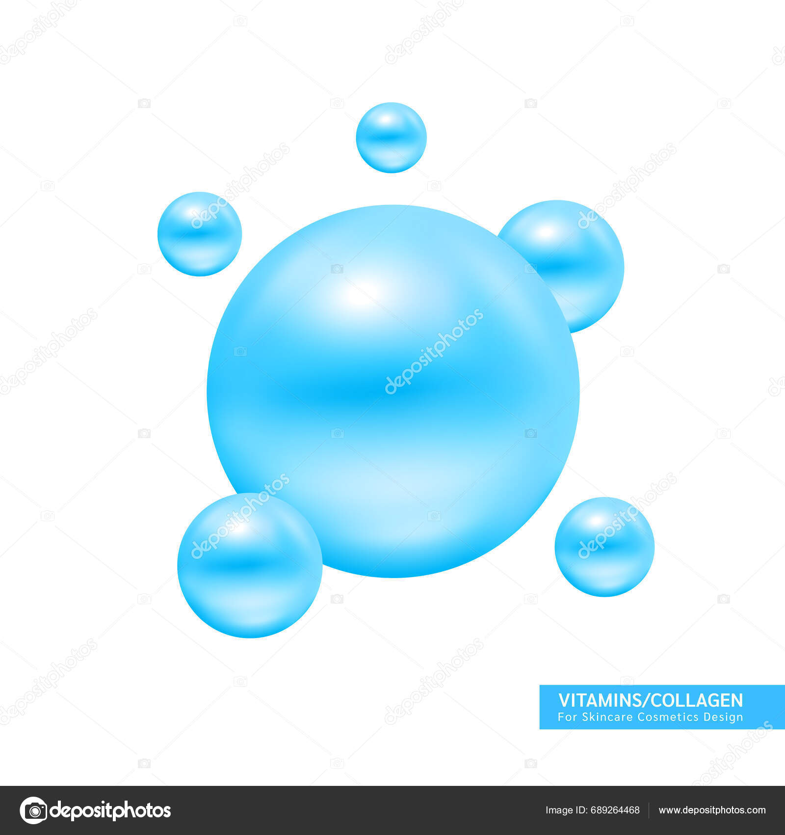 Blue Vitamin Pill Capsule Icon Serum Collagen Essence Vitamins Complex ...