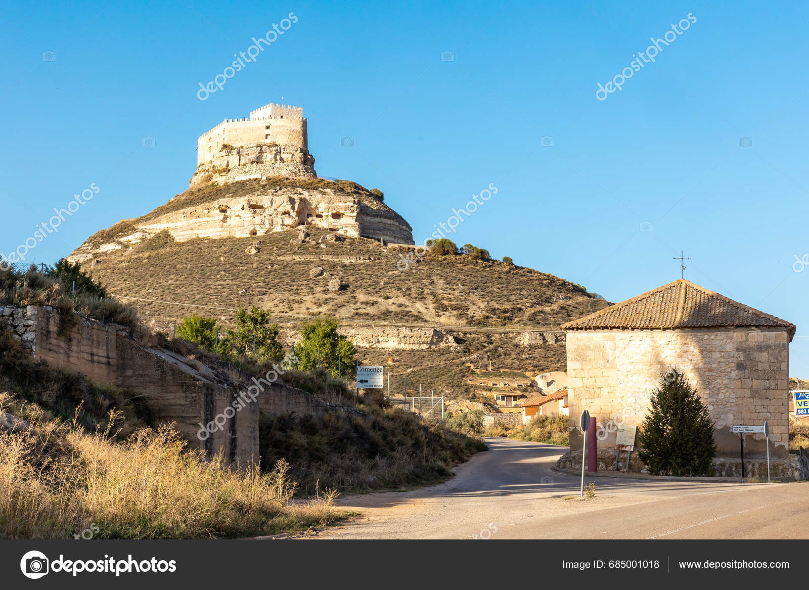 Curiel Duero Spain October 2023 Different Views Medieval Castle Town ...