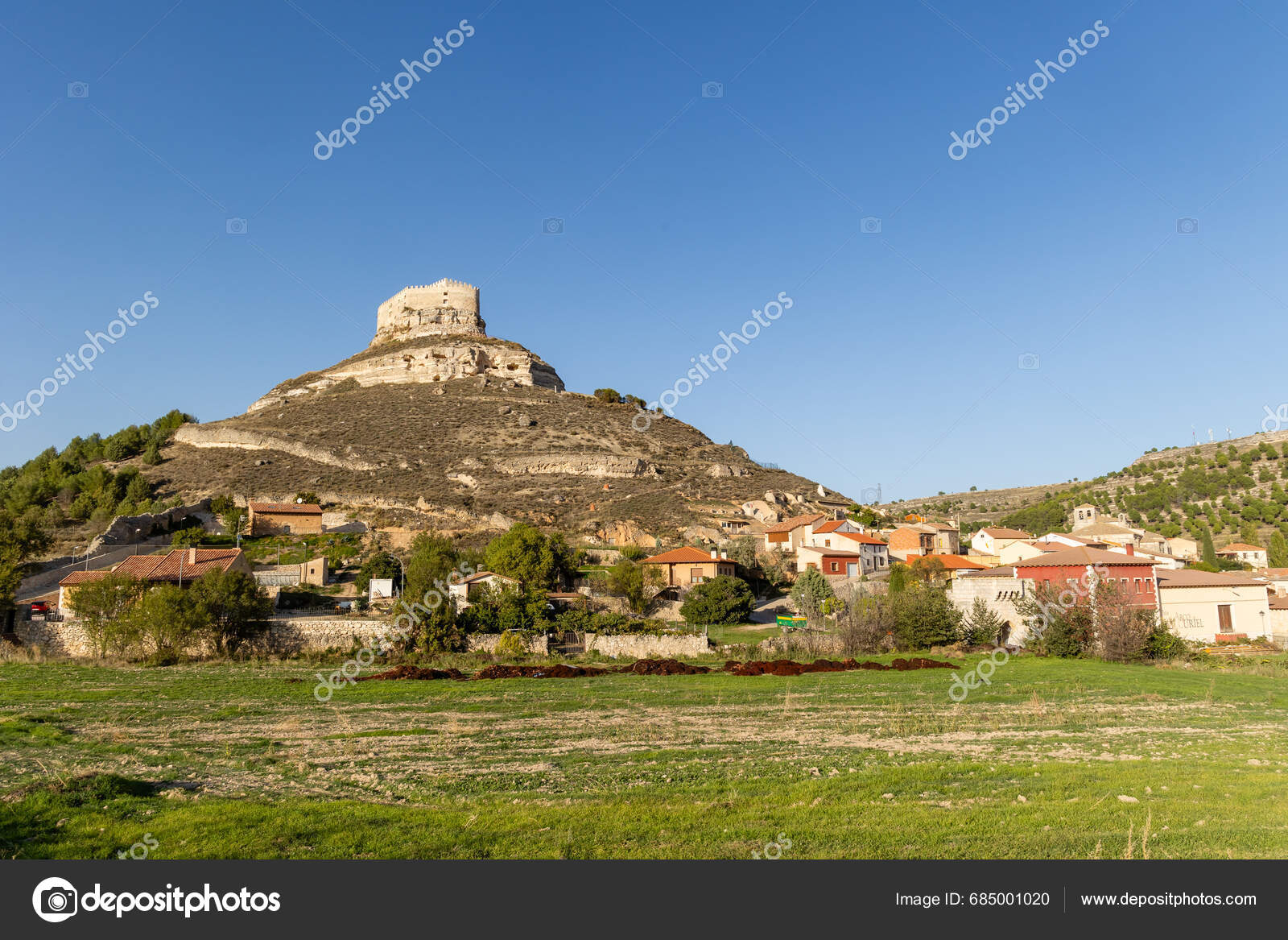 Curiel Duero Spain October 2023 Different Views Medieval Castle Town ...
