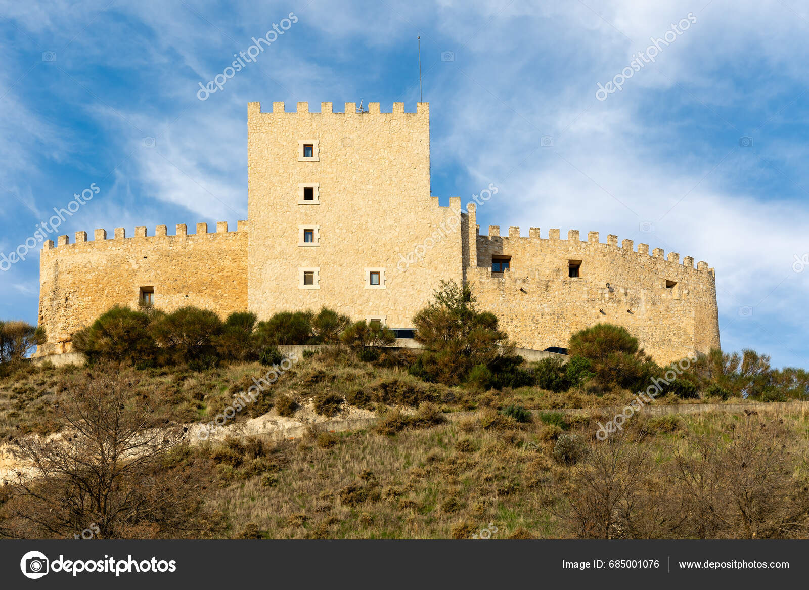 Curiel Duero Spain October 2023 Different Views Medieval Castle Town ...