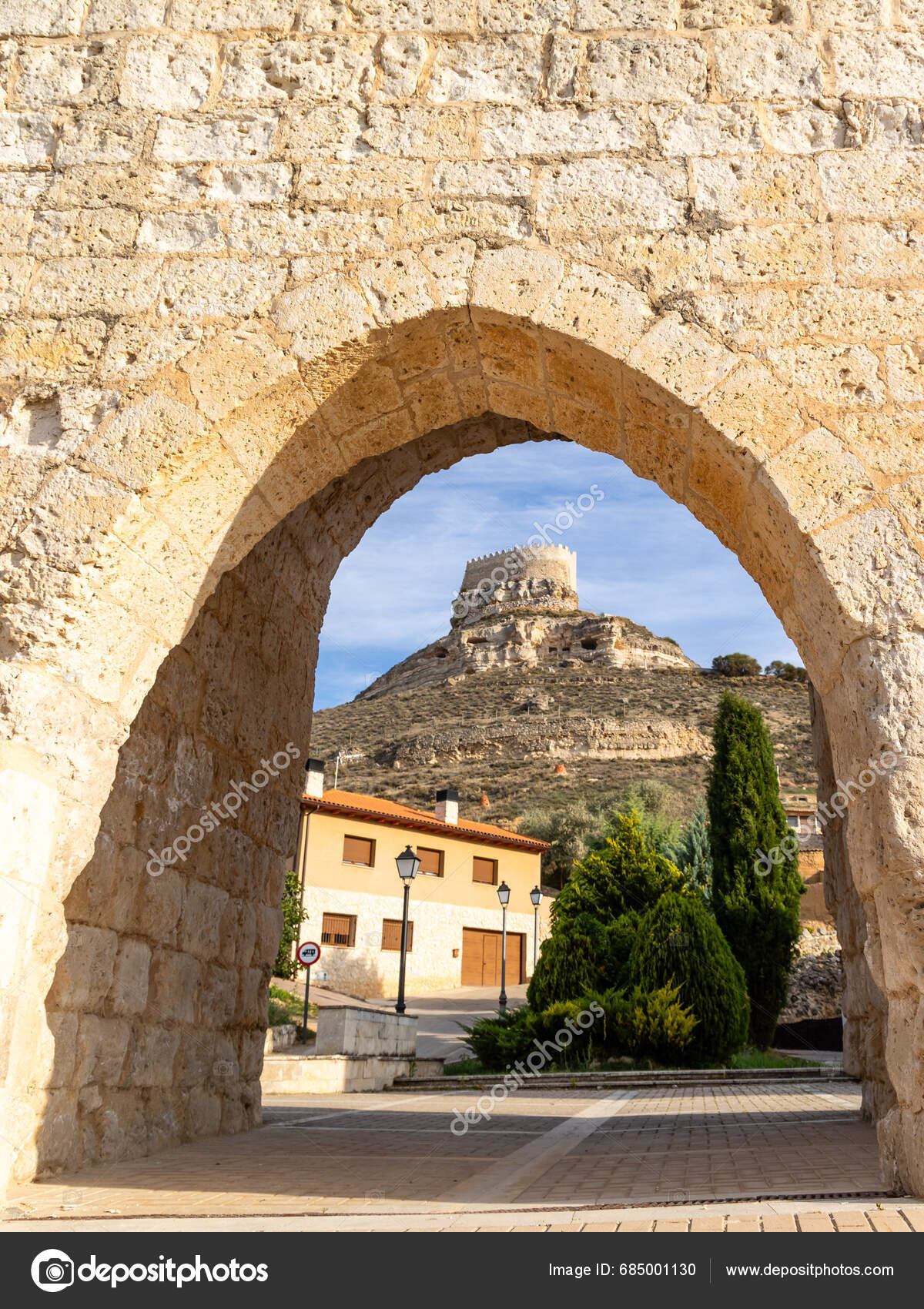 Curiel Duero Spain October 2023 Different Views Medieval Castle Town ...