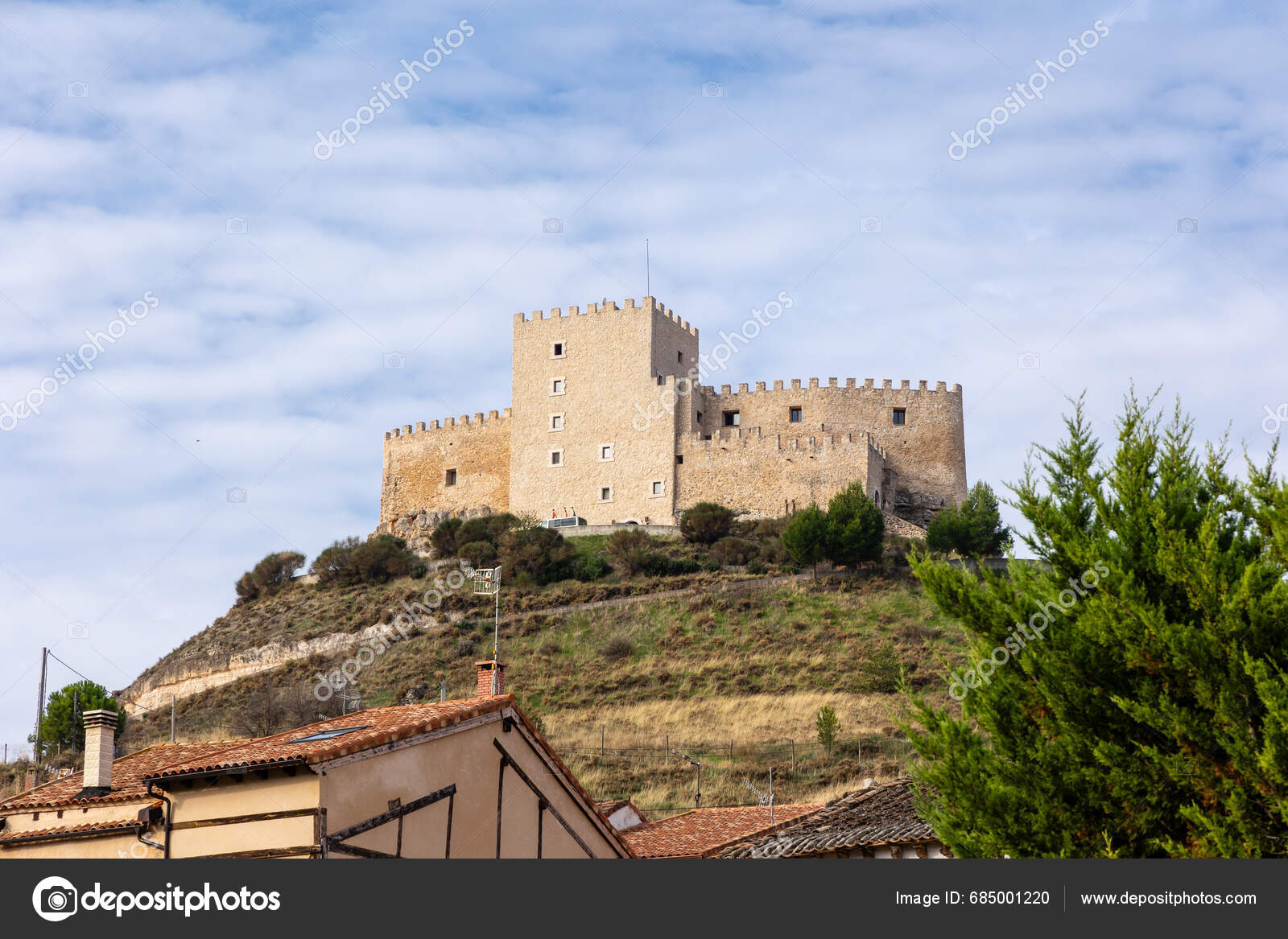 Curiel Duero Spain October 2023 Different Views Medieval Castle Town ...