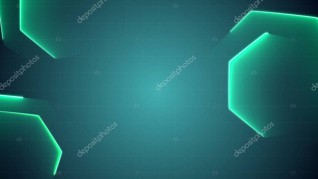 Glowing Hexagon 2D Technology Background: A Futuristic and Eye-catching Display of Innovation ...