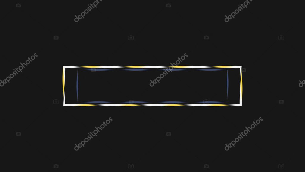 Simple line creating a rectangle animation. Logo name or title reveal ...