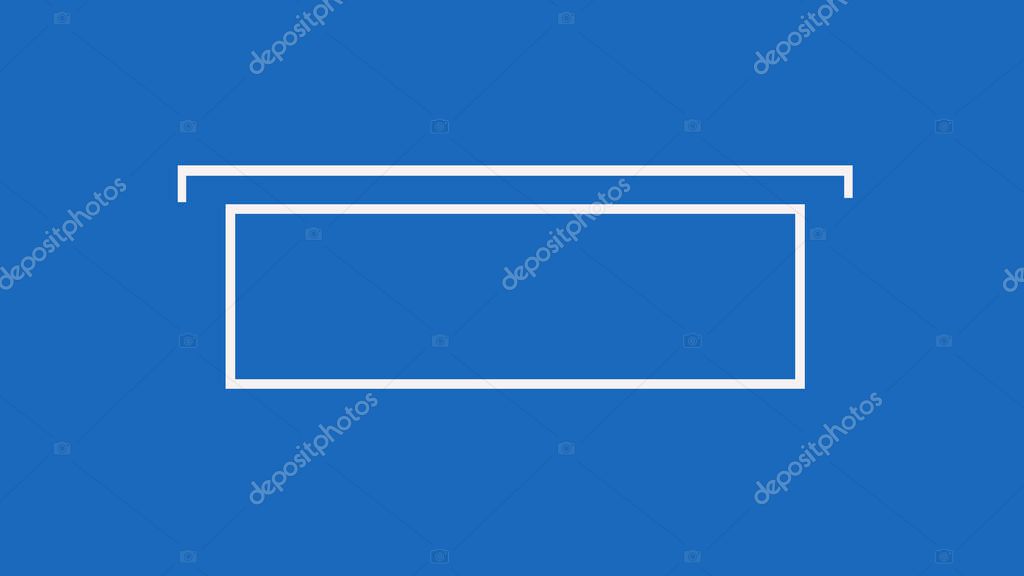 Simple line creating a rectangle animation. Logo name or title reveal ...