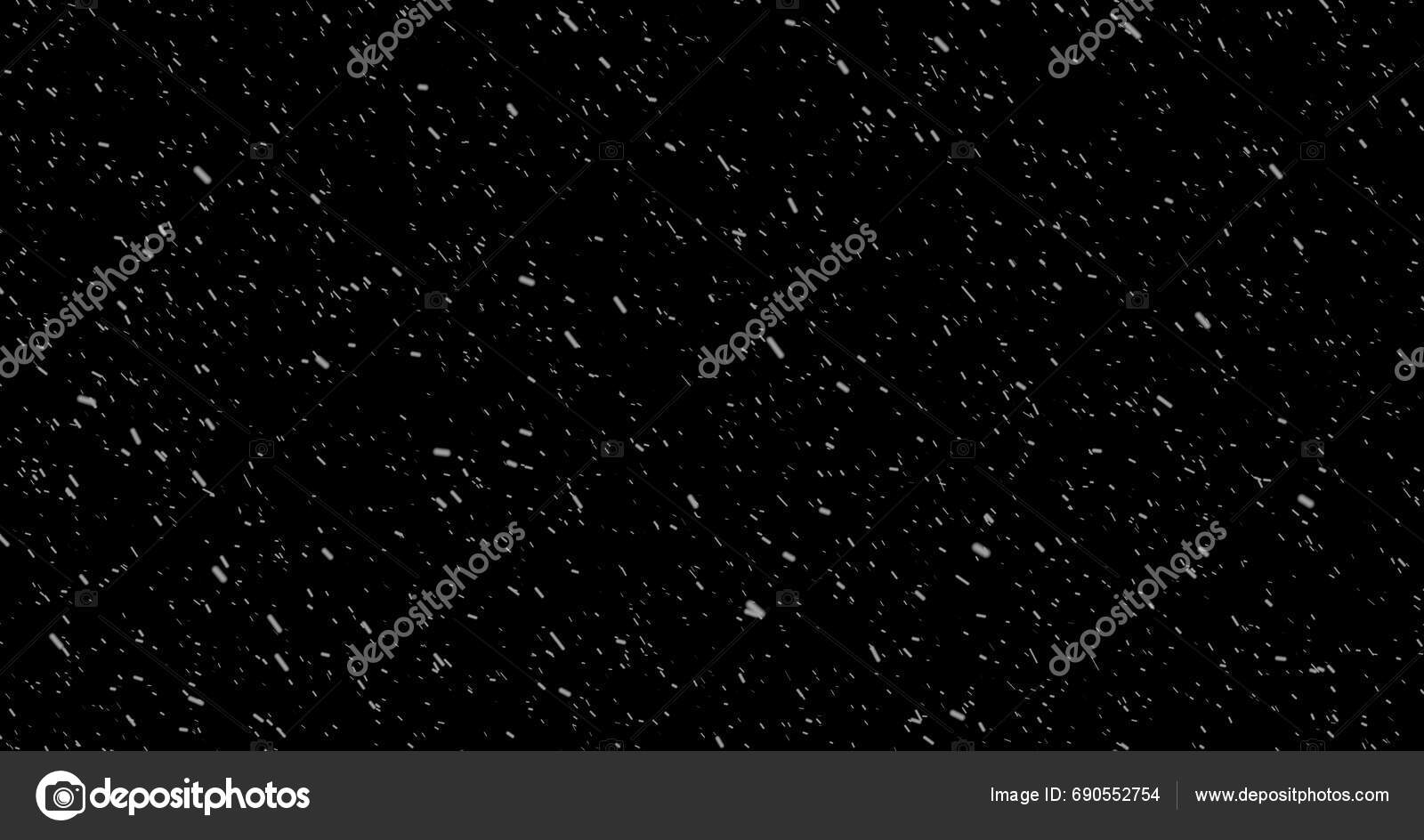 Cinematic Snowfall Loop Animation Surreal Realistic Snowflake Falling ...