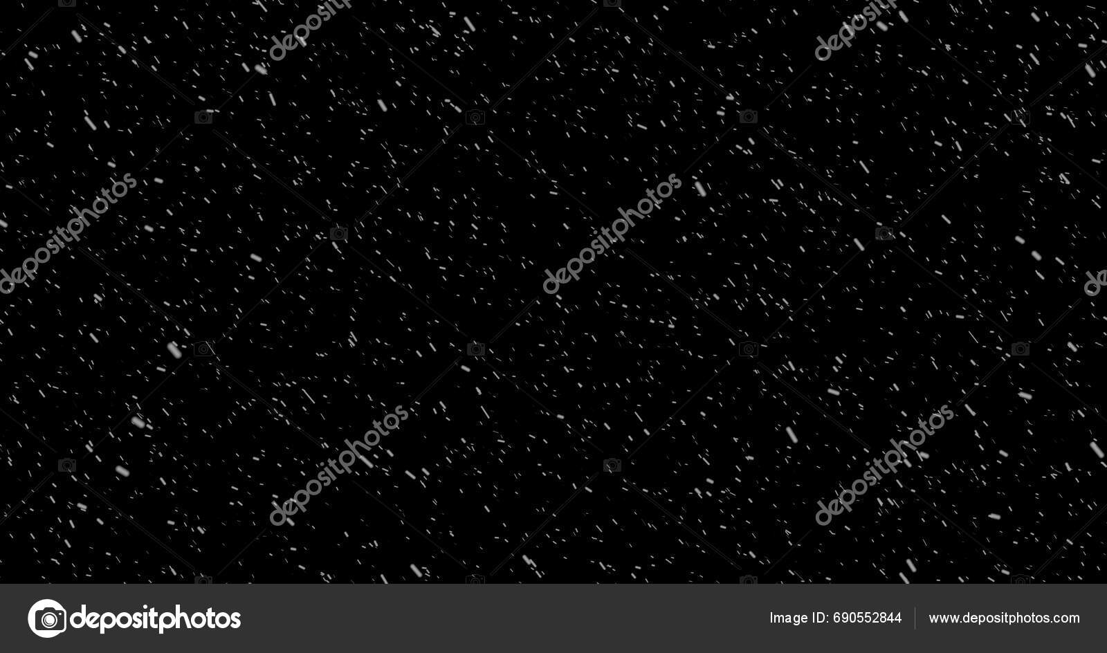 Cinematic Snowfall Loop Animation Surreal Realistic Snowflake Falling ...