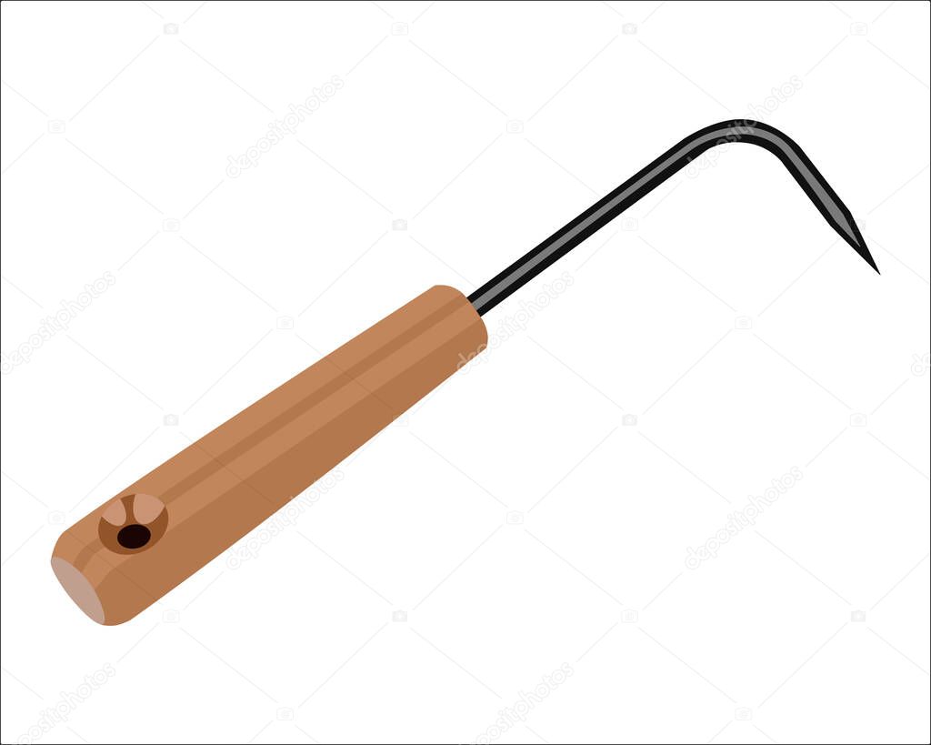 Vector Ilustración de Bonsai Herramienta Root Pick Rake Gardening ...