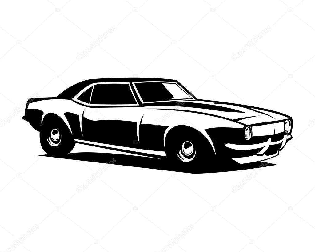 Logo de Chevrolet muscle car. aislado en vista lateral de fondo blanco ...