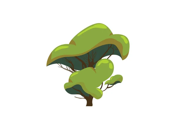 Trees Decorating Gardens Home Designs Vector Illustration Icon Stock ...