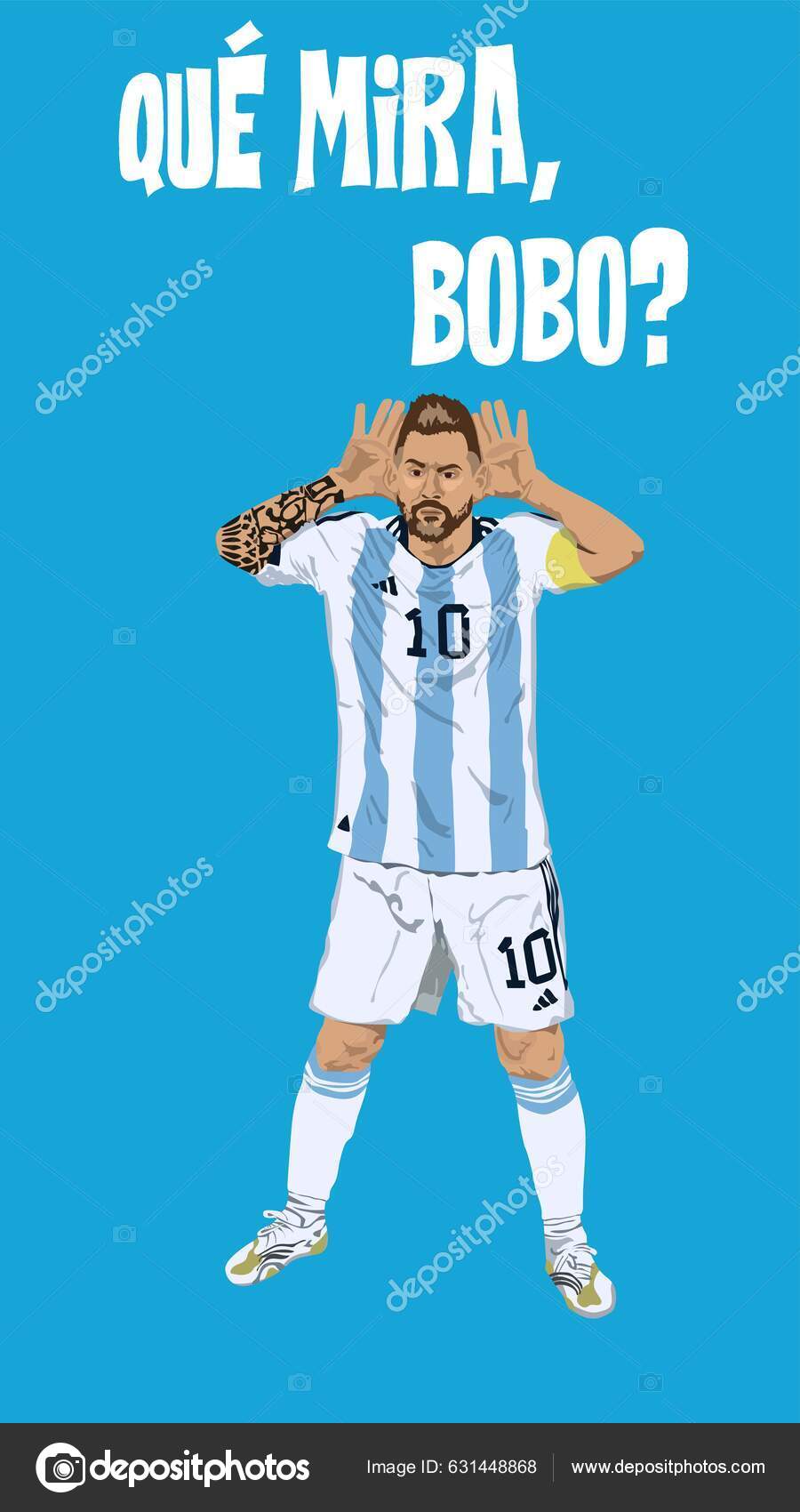 Arte Messi Lionel Messi Retrato Que Mira Bobo Vector de stock ...
