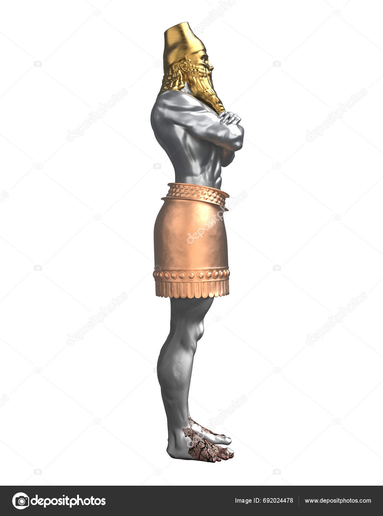 King Nebuchadnezzar Dream Statue Daniel Prophecies Side View ...