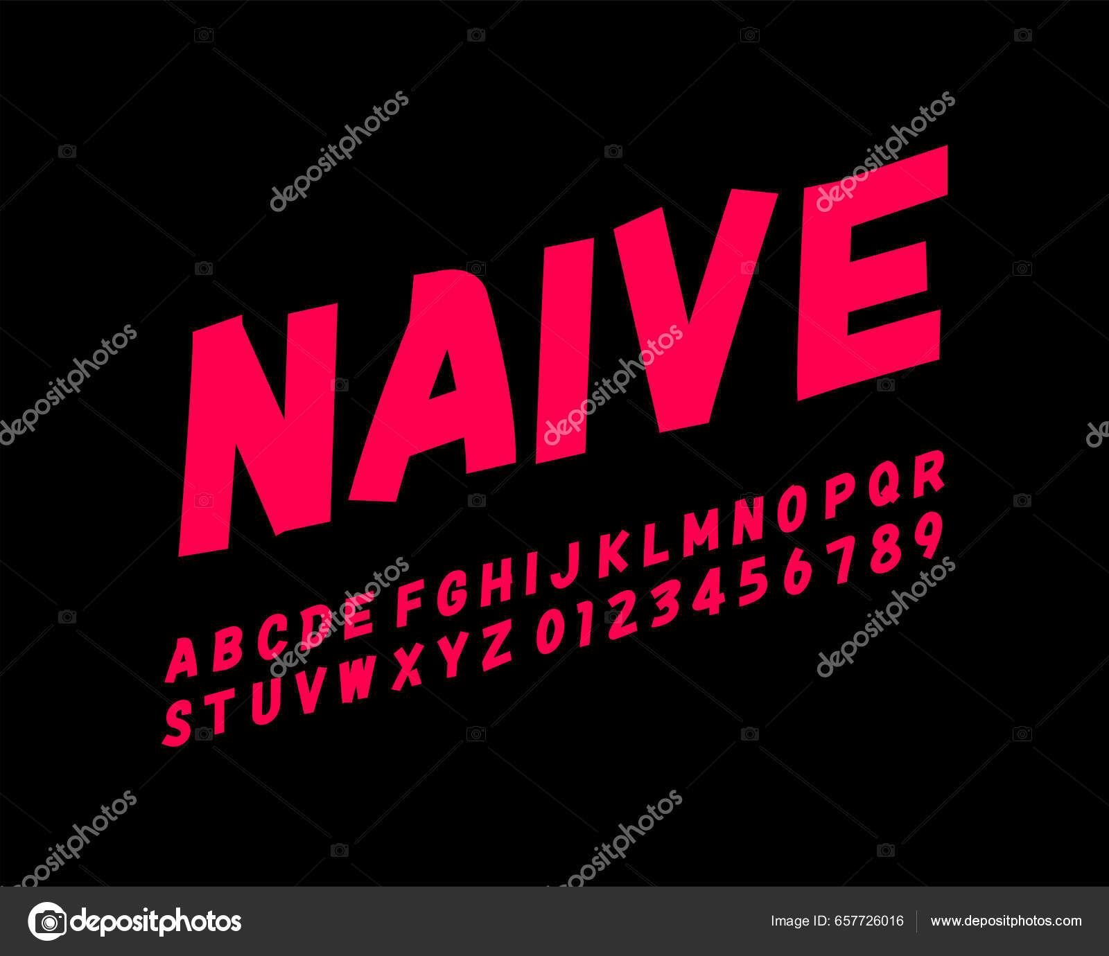 Naive Font Set Vector Format Stock Vector by ©b14ckminus 657726016