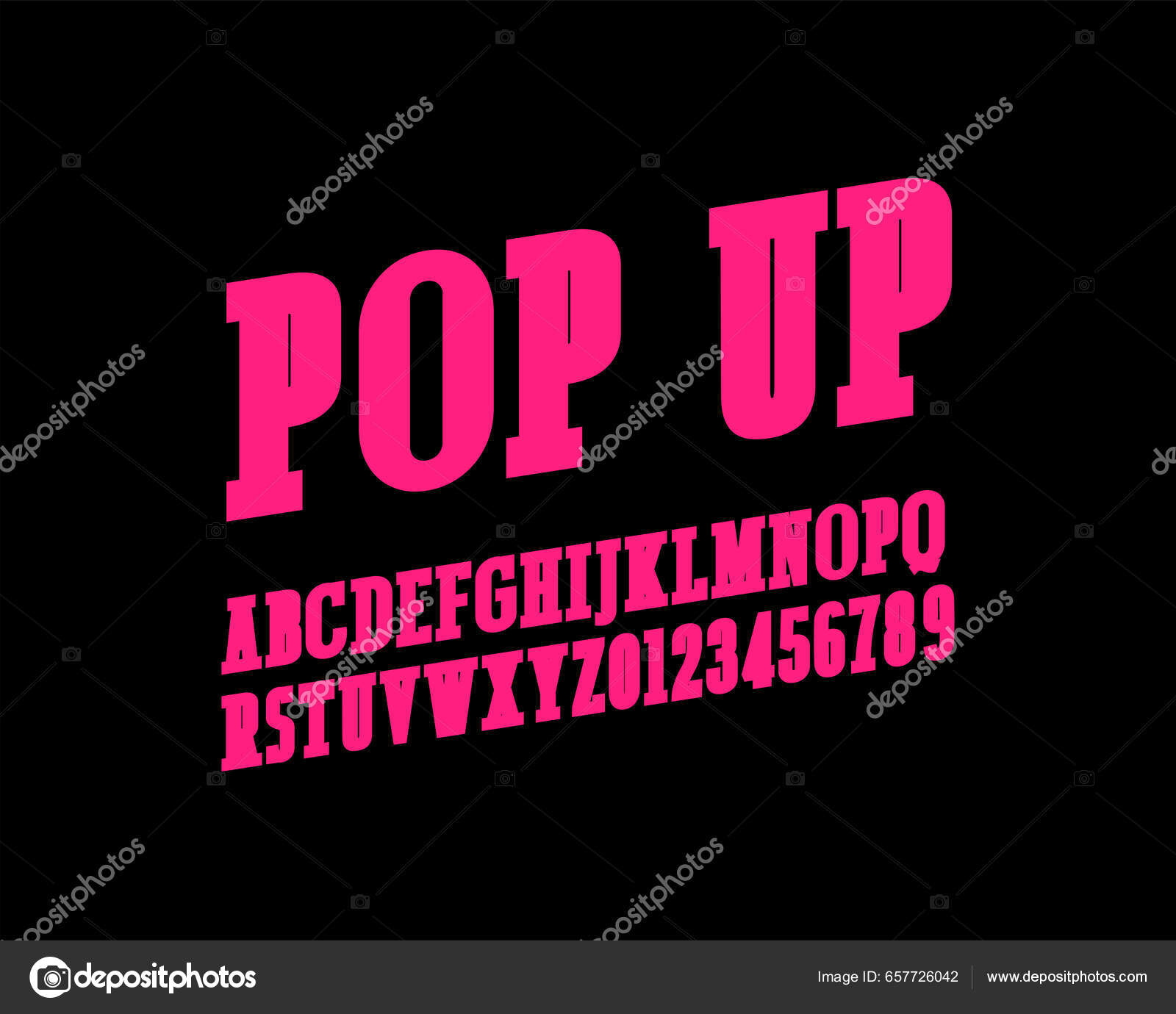 Pop Font Set Vector Format Stock Vector by ©b14ckminus 657726042