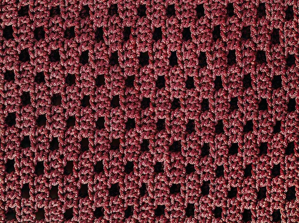 Brown crochet pattern. Simple knitting mesh pattern. String knitted ...