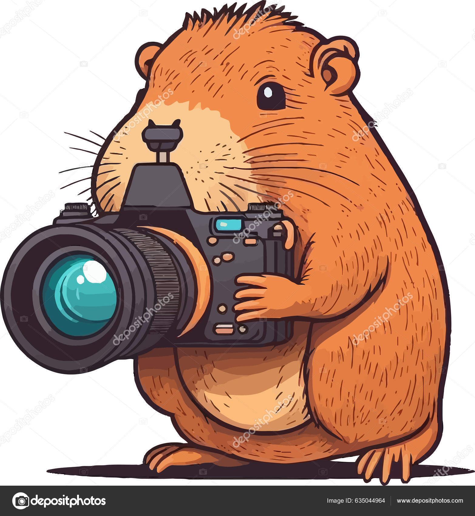Minimalist Illustration Capybara Photograph Funny Way Illustrate Nature ...