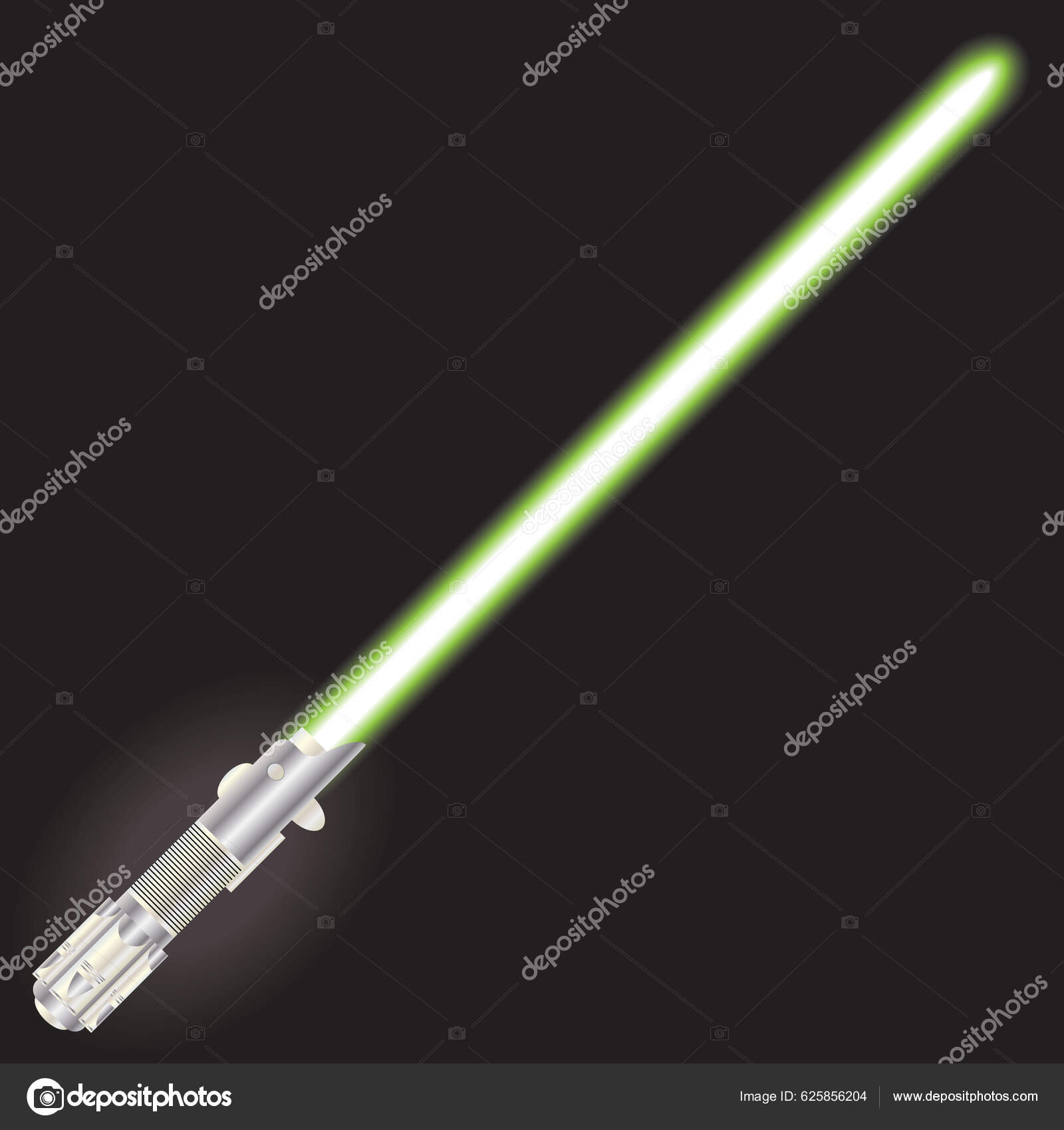 Green Light Blade Energy Jedi Sword Futuristic Science Fiction Energy ...