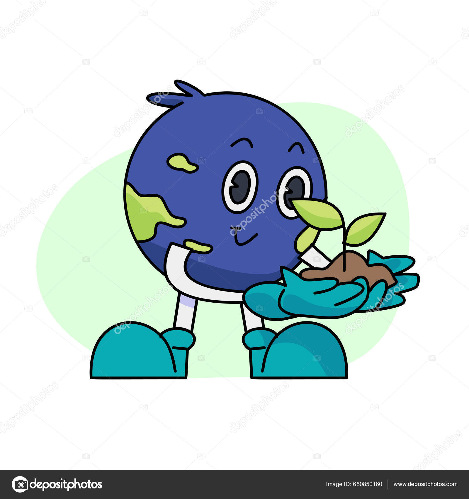 Poster Motivasi Vintage Atau Templat Desain Kartu Dengan Maskot Planet ...