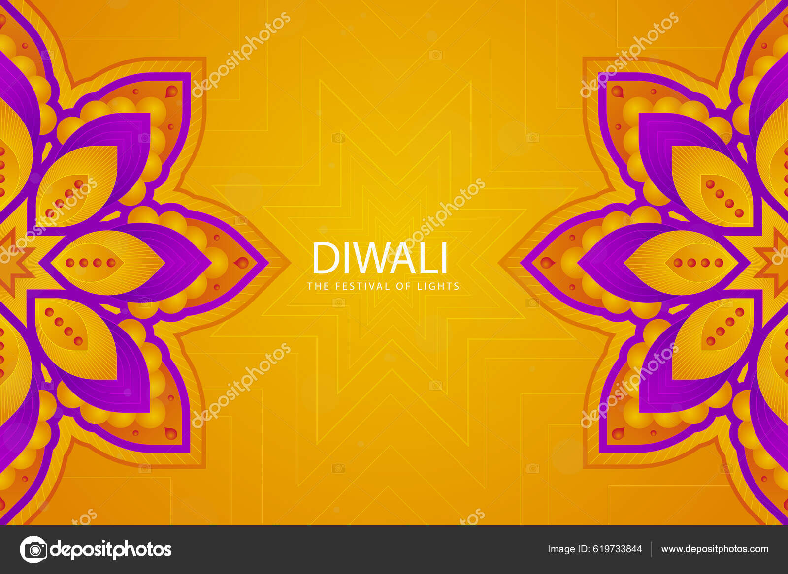 Gradient Background Diwali Celebration Vector Illustration Stock Vector ...