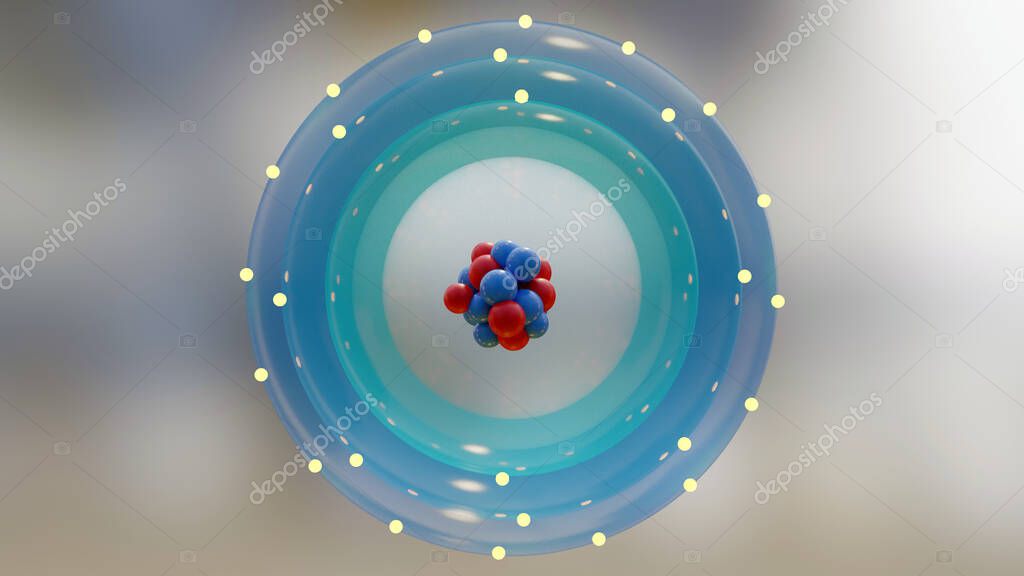 Anatomía atómica, modelo o estructura atómica, electrones orbitando las ...