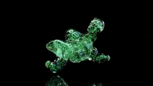 Liquid Monster Dancing Breakdance Flair Isolated Black Background ...