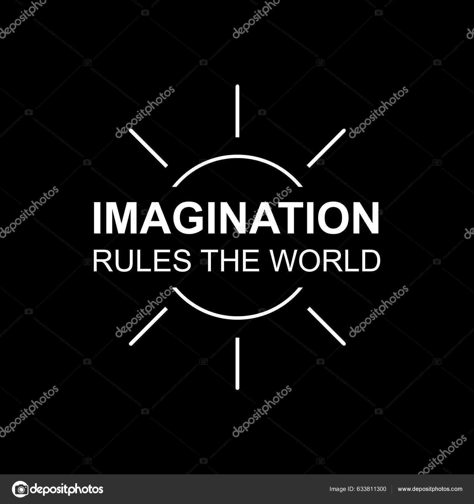 Vector Logo Design Template Imagination Rules World Stock Vector Image ...