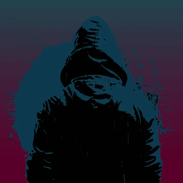 Encapuchado hombre imágenes de stock de arte vectorial | Depositphotos