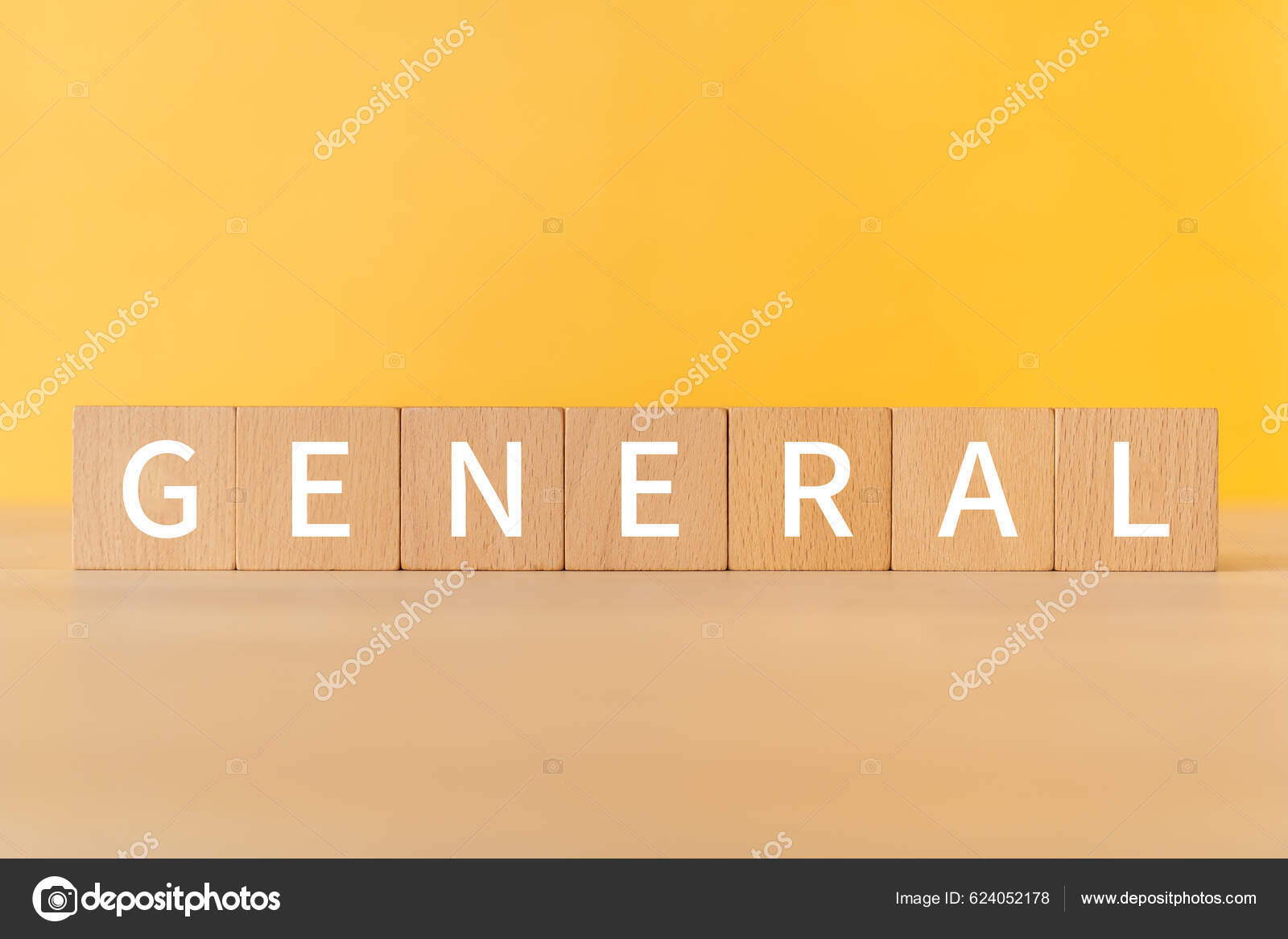 Wooden Blocks General Text Concept — Stock Photo © elutas #624052178