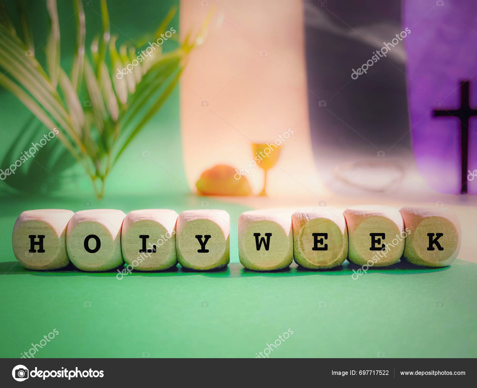 Holy Week Lent Palm Sunday Maundy Thursday Good Friday Easter — Stock ...