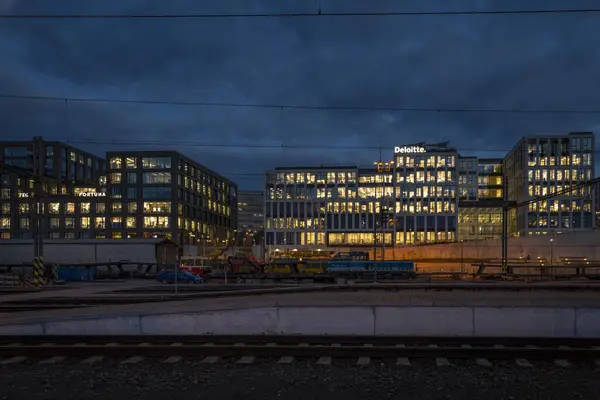 Rotary Lines Dejvice Part Capital Color Winter Evening Prague 2024 ...
