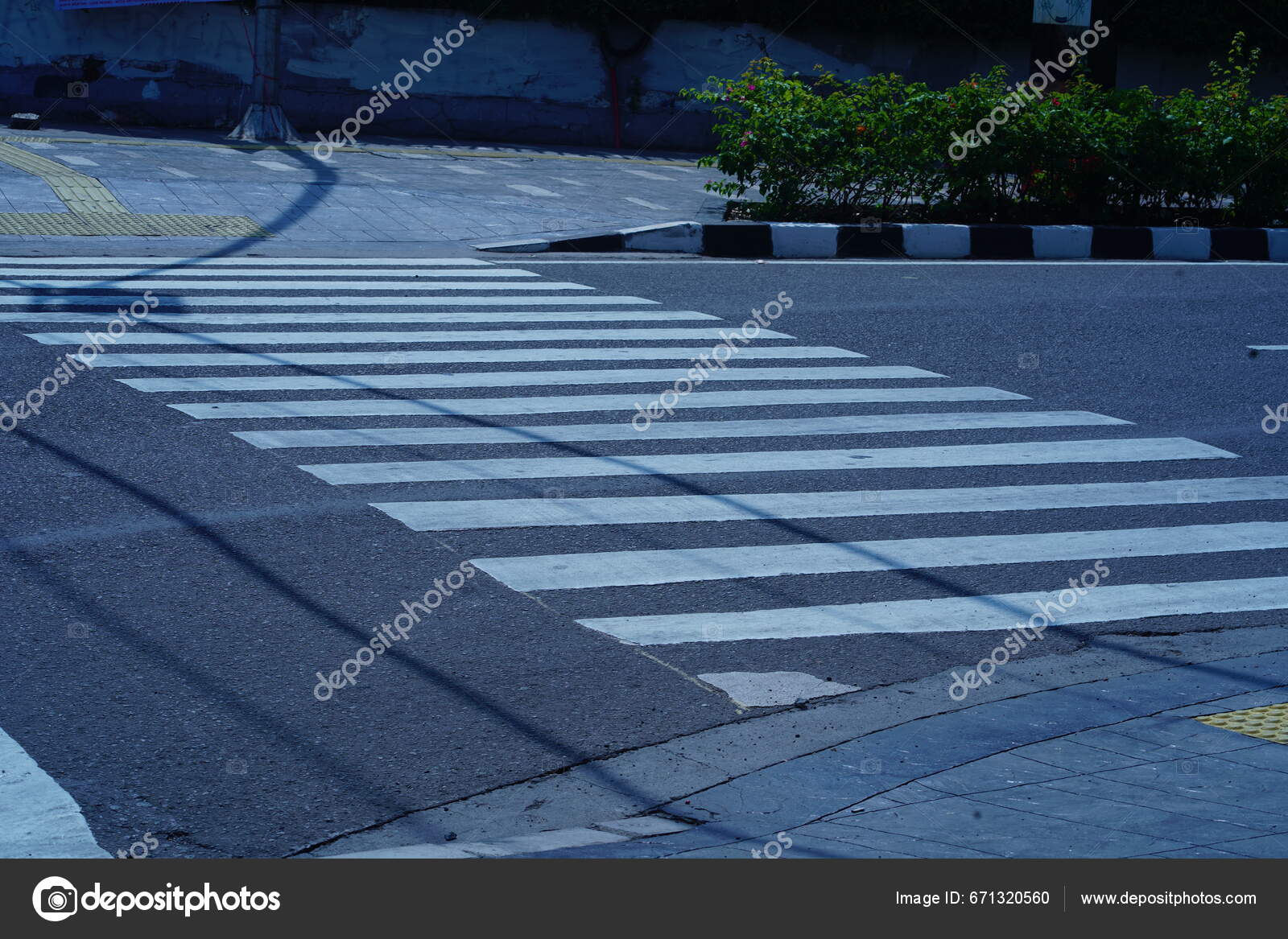 Zebra Cross Pedestrian Crossing Facilities Central Jakarta Indonesia ...