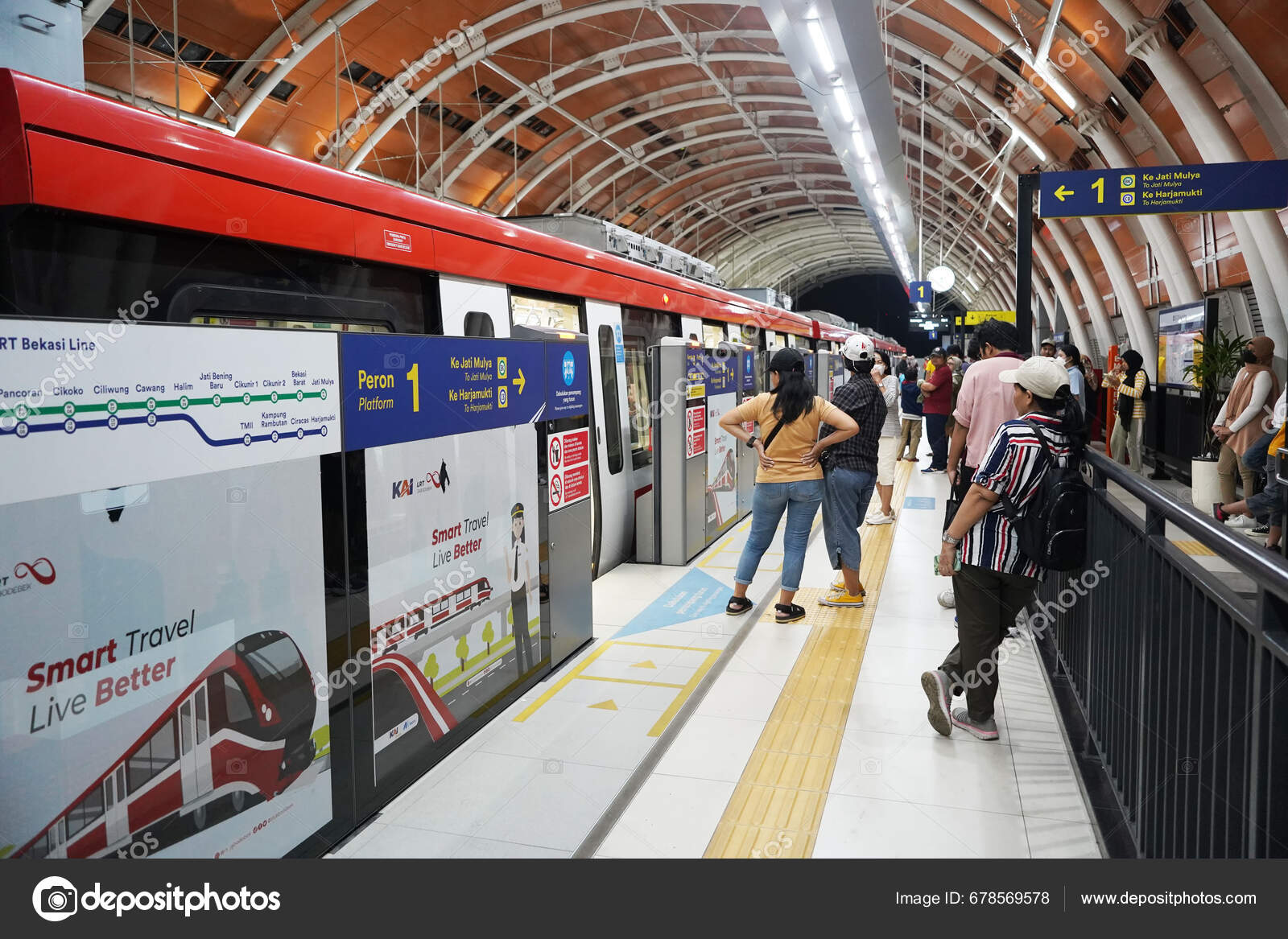 September 2023 Jakarta Indonesia Atmosphere Jakarta Lrt Station ...