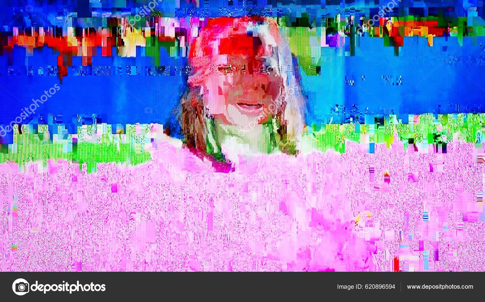 Test Pattern Generated Monoscope Static Noise Glitch Effect Original ...