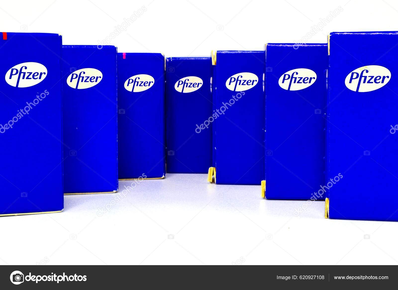 Pfizer Covid Paxlovid Treatment Boxes Isolated White Background Health ...