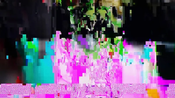 TV Static Noise Glitch Distortion Effect - Digital Video signal on ...