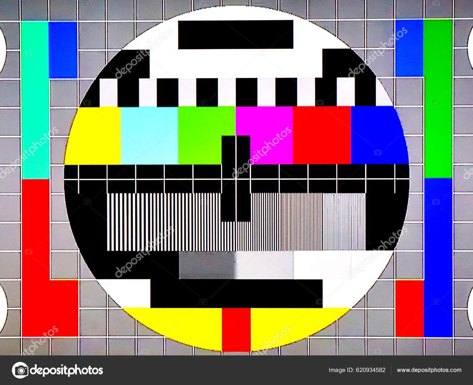 Test Pattern Generated Monoscope Static Noise Glitch Effect Original ...