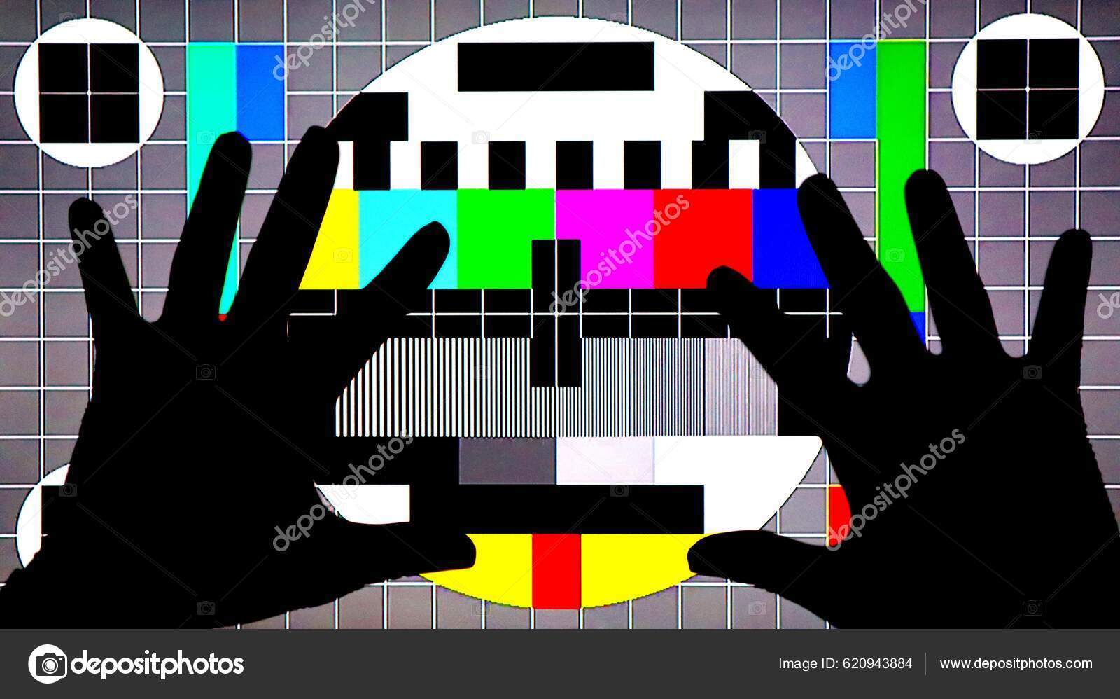 Test Pattern Generated Monoscope Static Noise Glitch Effect Original ...