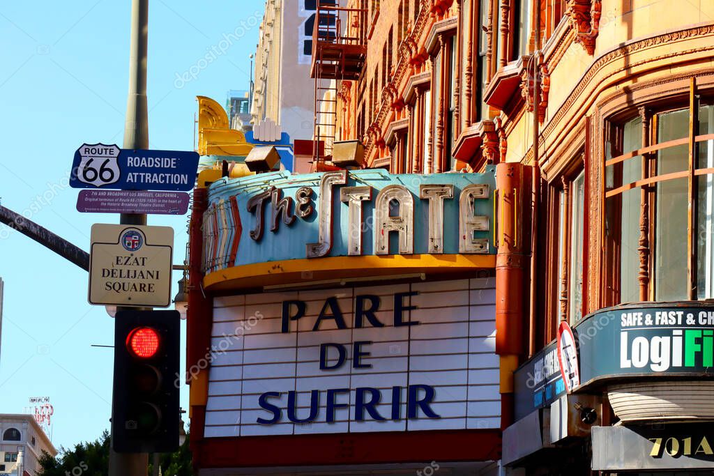 Los Angeles, California October 11, 2023: THE STATE Theatre, historic ...