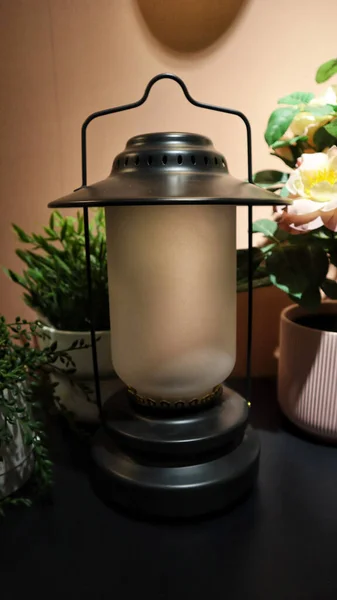 Camping lamp or led portable table lamp at the table for daily use ...