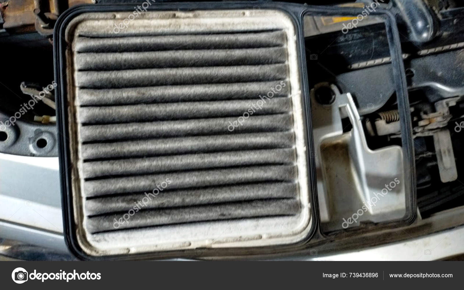 Dirty Car Air Filter Showing Signs Wear Accumulation Dust Dirt — Stock ...