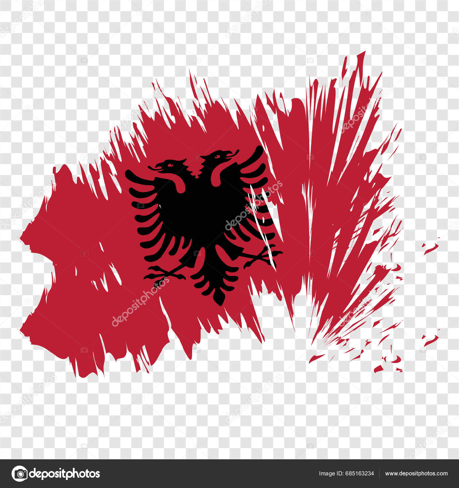 Brush Flag Albania Vector Transparent Background File Format Eps ...