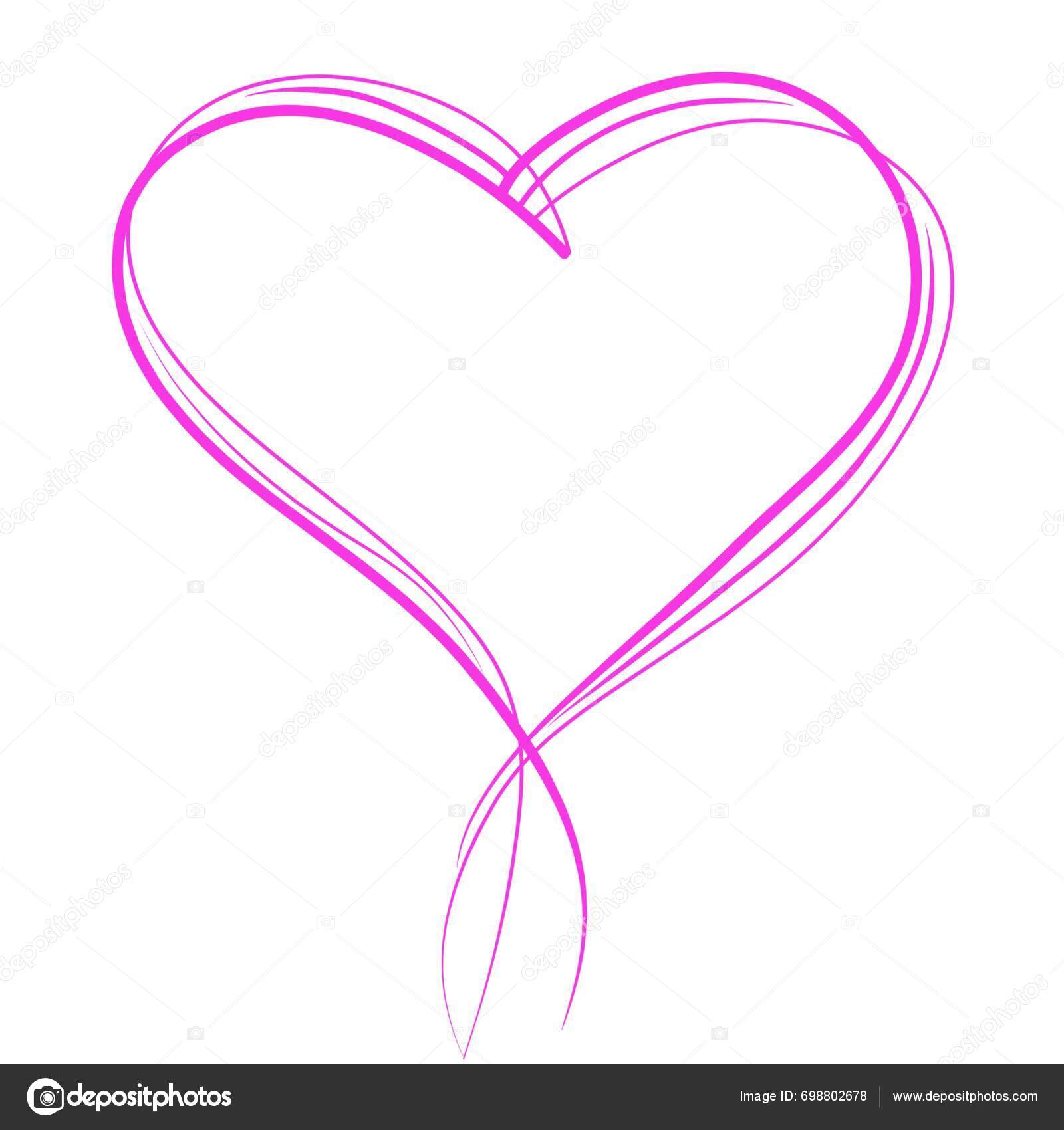 Icono Del Elemento Corazón Rosa Sobre Fondo Transparente Símbolo Del ...