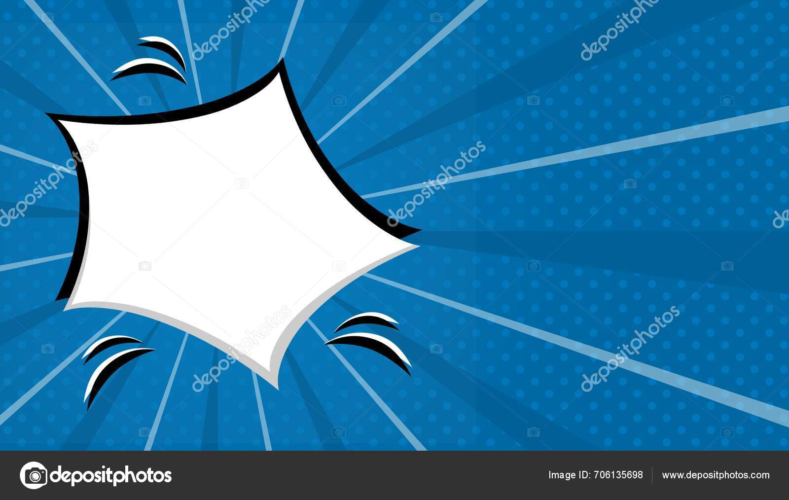 Comic Background Template Cartoon Blue Blank — Stock Photo © visualuck ...