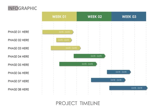 plantilla de semana de infograf a de negocio de proyecto de l nea de tiempo moderno diagrama de ...