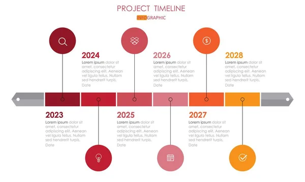 l nea de tiempo del proyecto Plantilla infogr fica para negocios. Calendario de diagrama de l ...