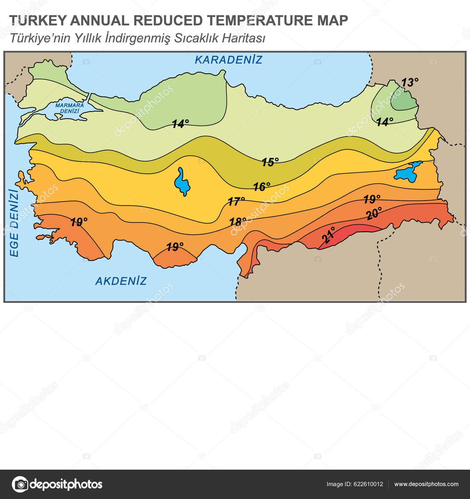 Mapa Anual Temperatura Com Desconto Turquia Vetor de ©Honourr 622610012