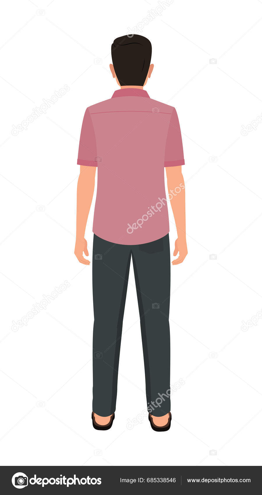 Young Man Standing Avatar Character Vector Illustration Design Stock ...
